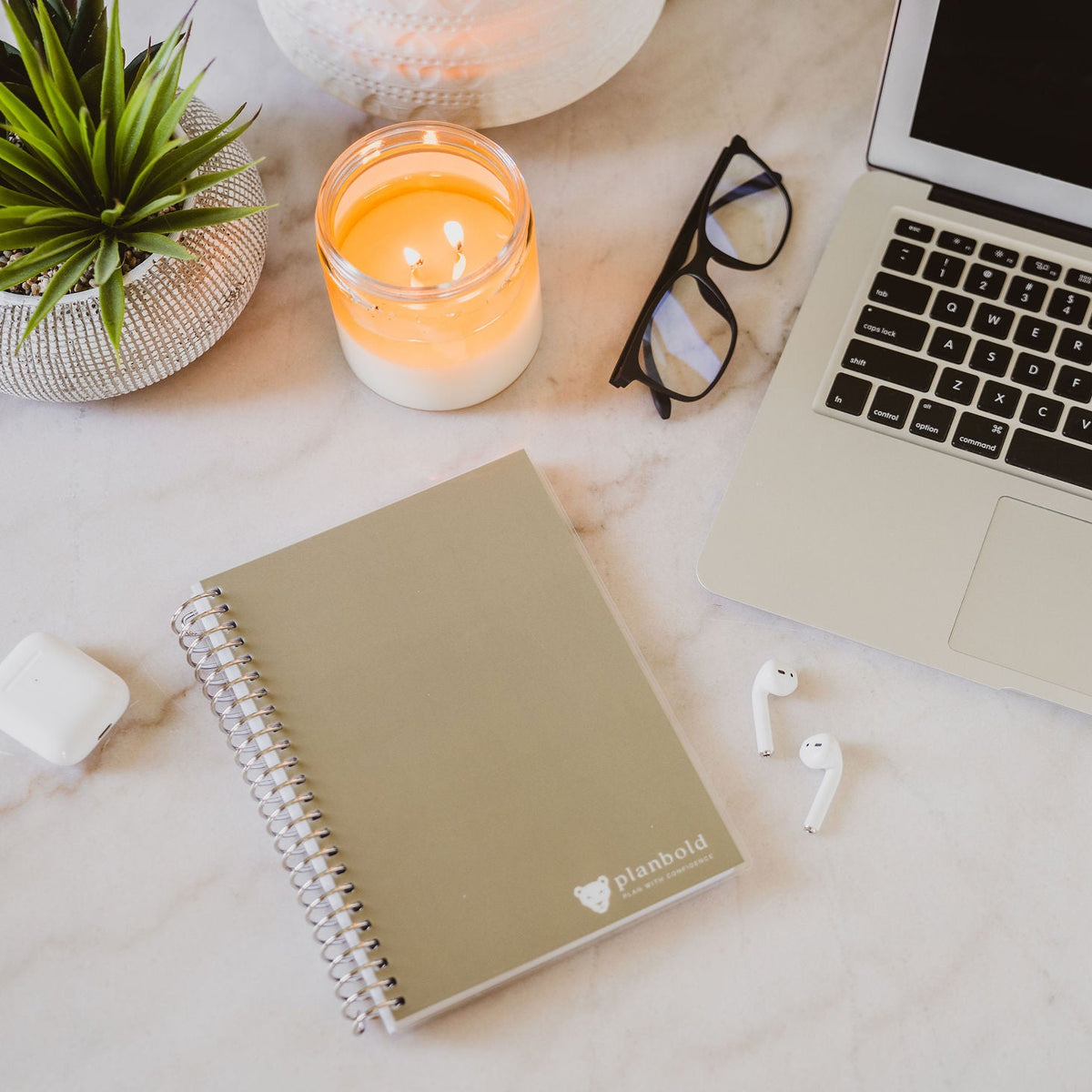 Classic Notebook | Solid Olive – PlanBold